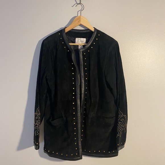 Linea by Louis Dell'Olio | Jackets & Coats | Linea Black Suede Leather ...